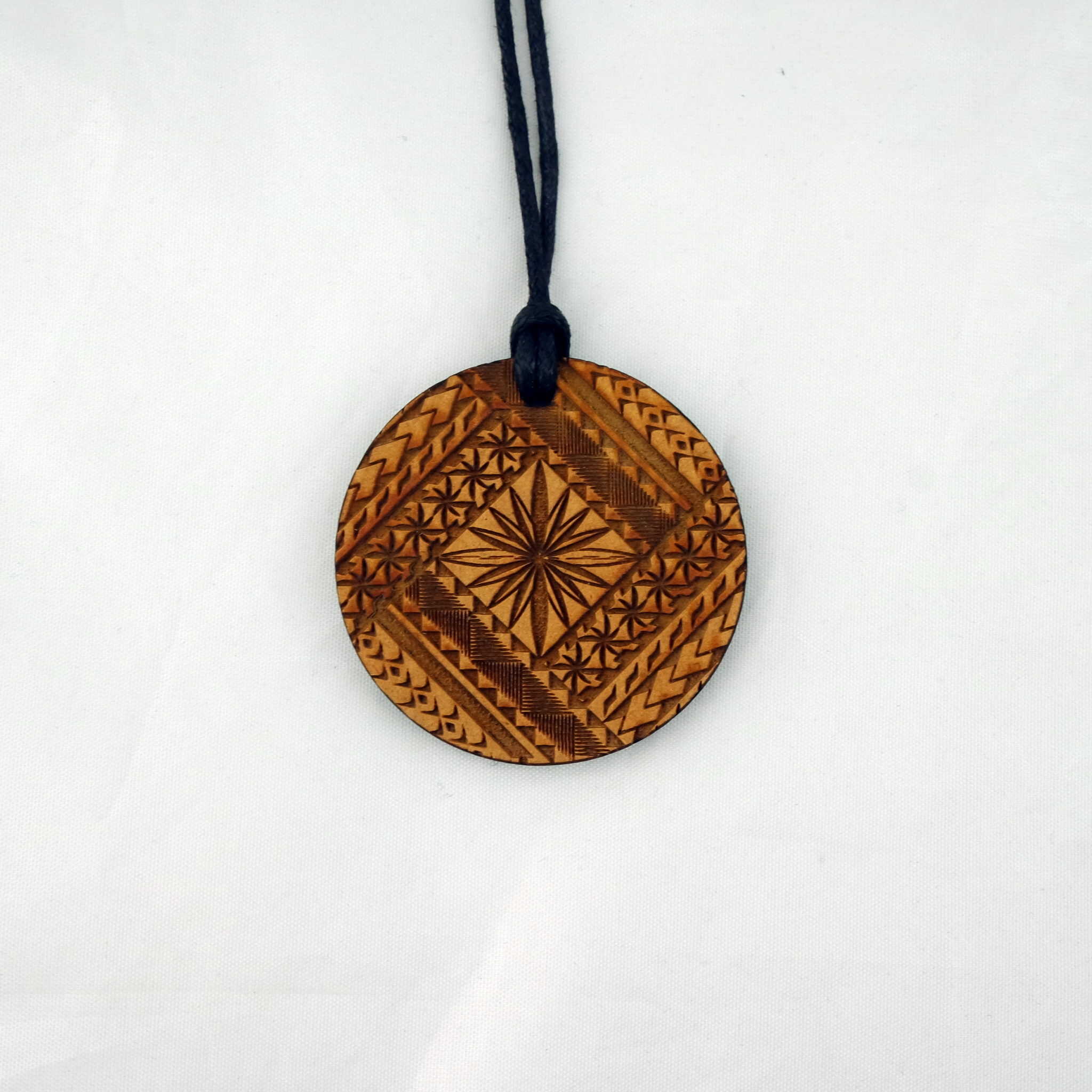 Samoan Tapa Round Pendant